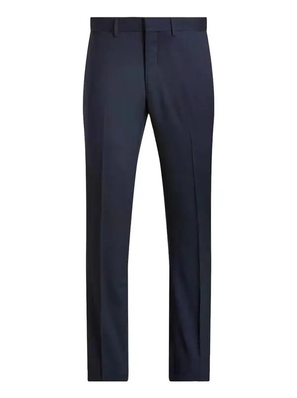 Ralph Lauren Purple Label Straight-leg Wool Trousers - Blue