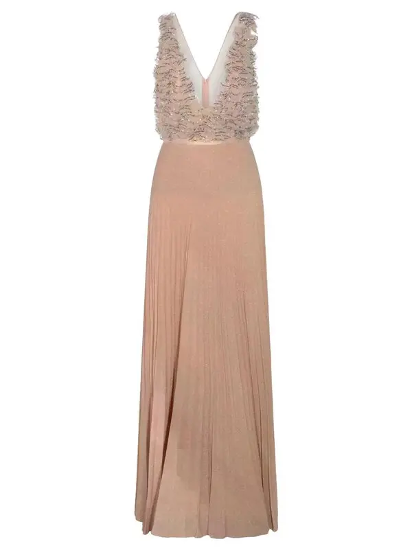 Elisabetta Franchi Tulle Dress - Neutrals