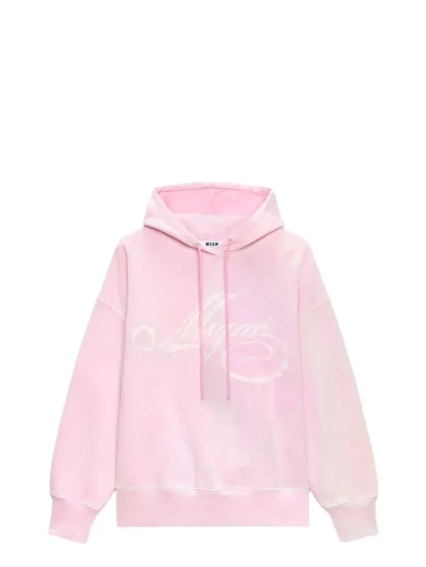 MSGM Logo-embroidered Hoodie - Pink