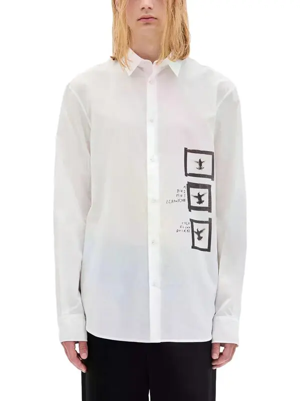 ANN DEMEULEMEESTER Doves Cotton Shirt - White