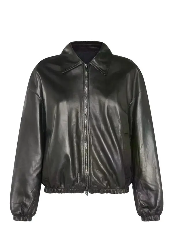 SALVATORE SANTORO Leather Zip Jacket - Black