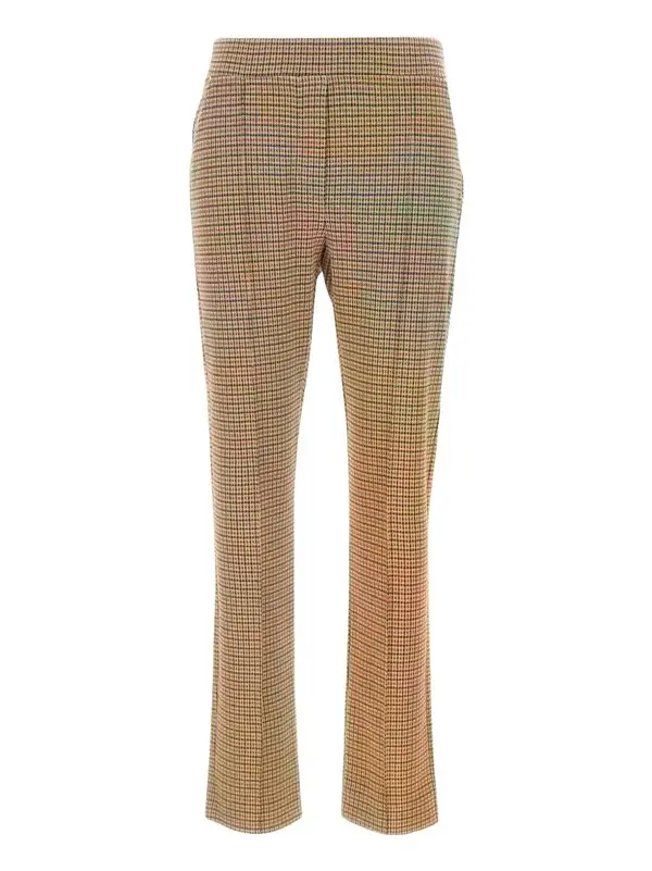 ELENA MIRO` Printed Elasticated-waistband Trousers - Neutrals