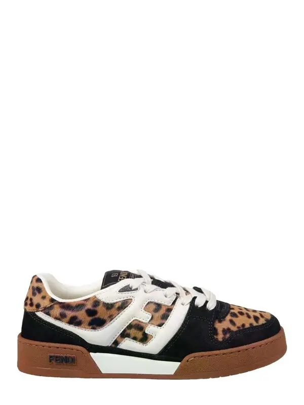 Fendi Leopard-print Sneakers - Brown