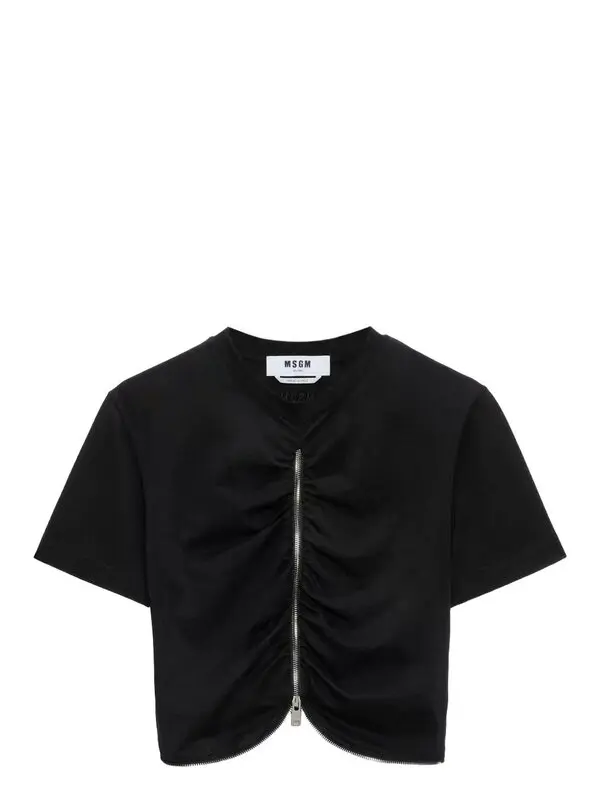MSGM Zip-up Top - Black