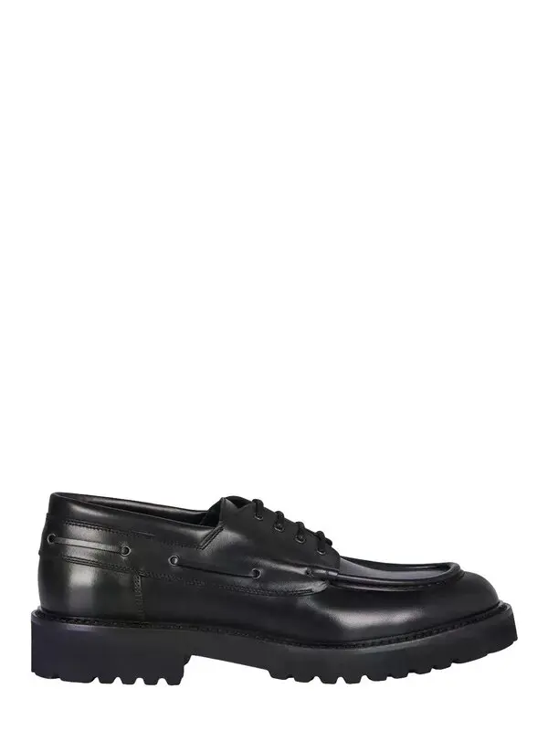 DOUCAL'S Leather Lace-up Shoes - Black