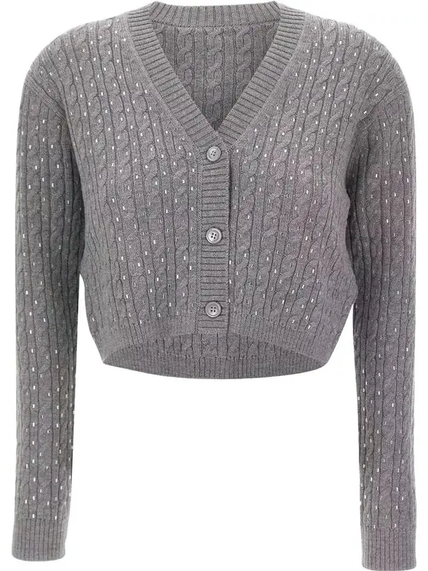 Max Mara Tamigi Cable-knit Cardigan - Grey