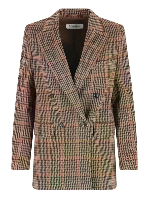 Max Mara Double-breasted Check Blazer - Neutrals