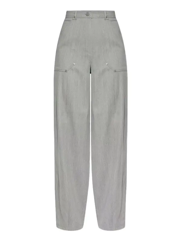 Max Mara Abetaia Seam-detail Trousers - Grey