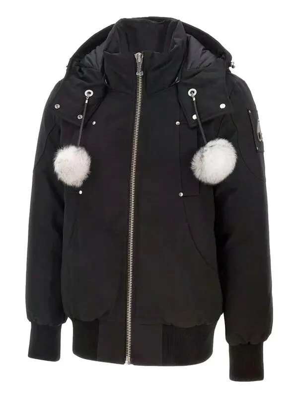 Moose Knuckles Debbie Detachable-hood Bomber Jacket - Black