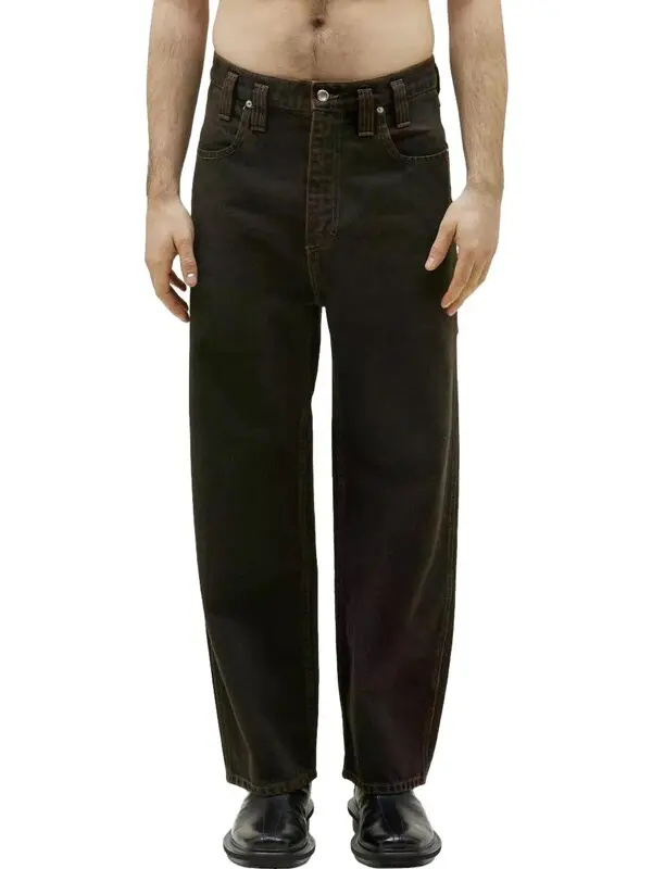 Eckhaus Latta Five-pocket Wide-leg Jeans - Black