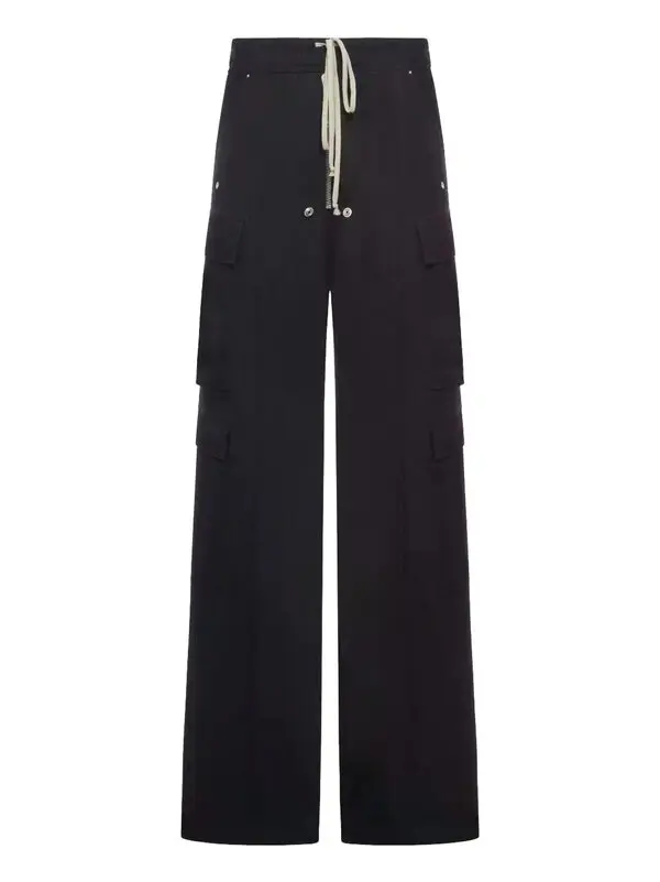 Rick Owens Cargo Wool Trousers - Black