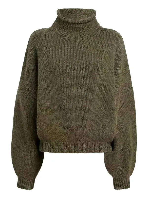 Khaite Juniper Funnel-neck Knitwear - Green