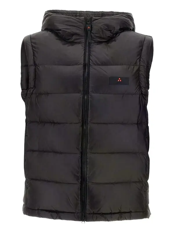 Peuterey Donoma Linear Quilted Hooded Gilet - Black
