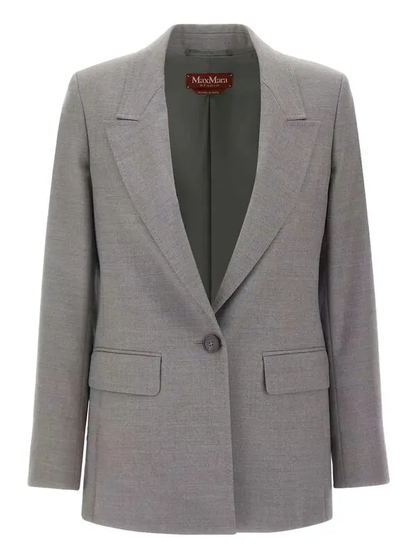 Max Mara Bolsena Single-breasted Blazer - Grey
