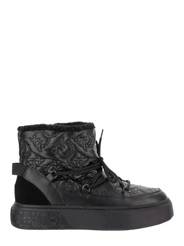 Pinko Quilted Platform Boots - Black