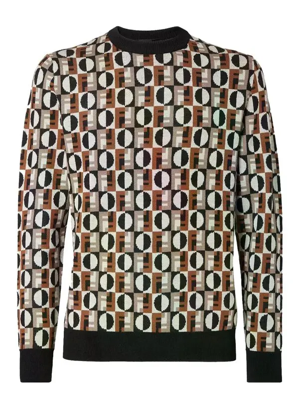 Fendi Patterned Sweater - Brown