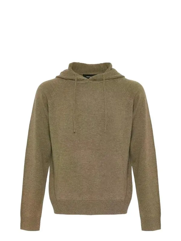 YVES SALOMON Knitted Hoodie - Neutrals