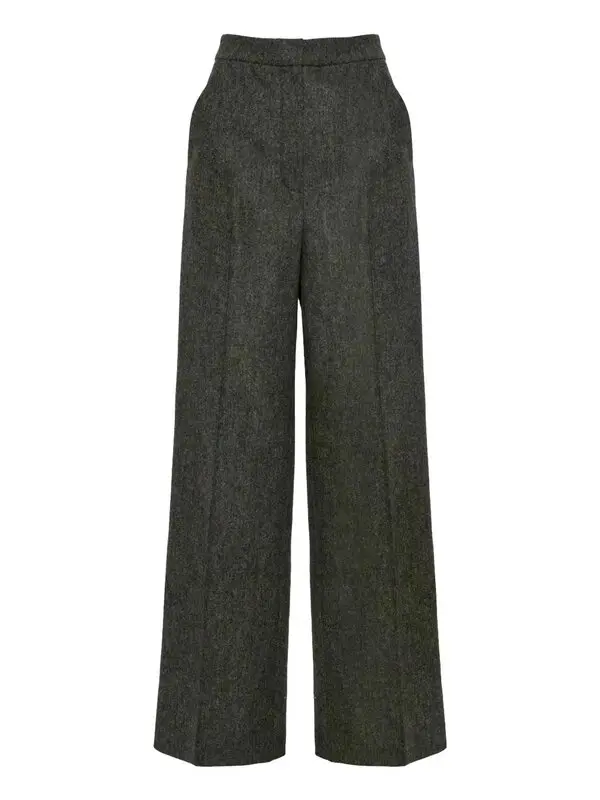 YVES SALOMON Flannel Tailored Trousers - Grey