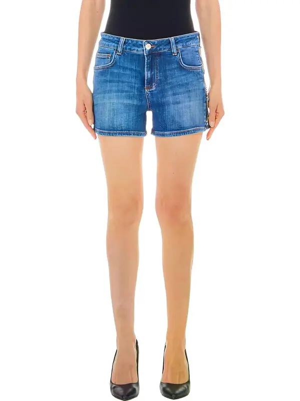 Liu Jo Denim Chain Shorts - Blue