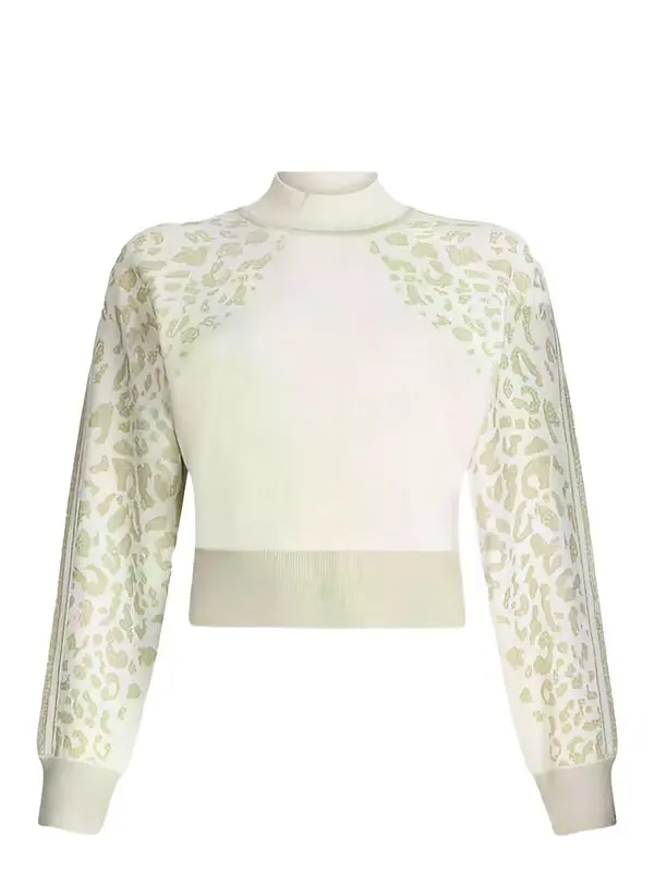 Liu Jo Animal Print High-neck Sweater - White