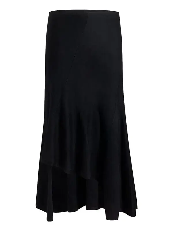 Khaite Miranda Asymmetric-hem Midi Skirt - Black