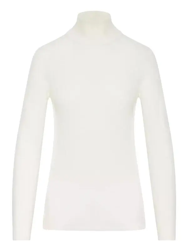Max Mara Roll-neck Cashmere Sweater - White