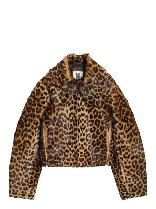 BY MALENE BIRGER Rowani Shearling Calf Jacket - Leopard