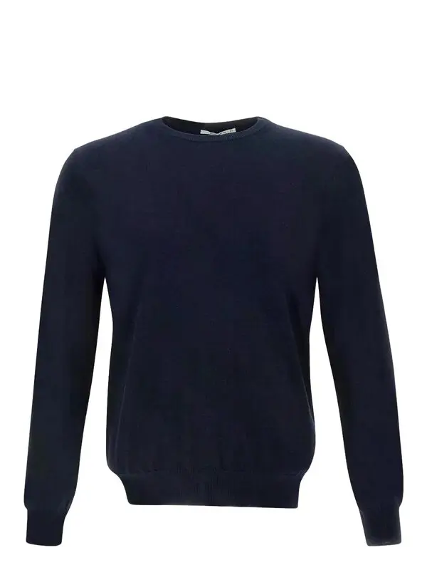 KANGRA Elbow Patch Sweater - Blue