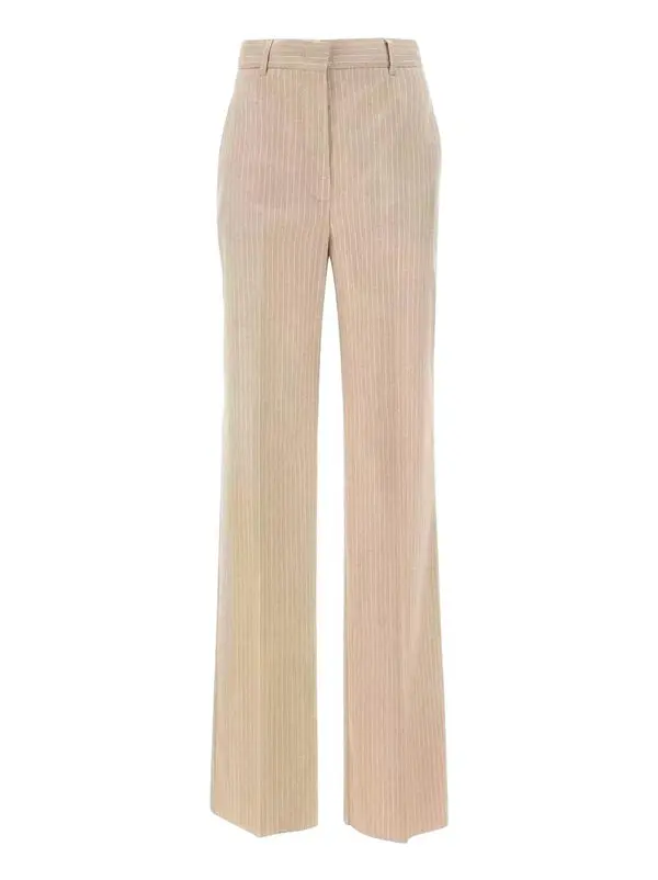 Max Mara Pinstripe Pleated Trousers - Neutrals