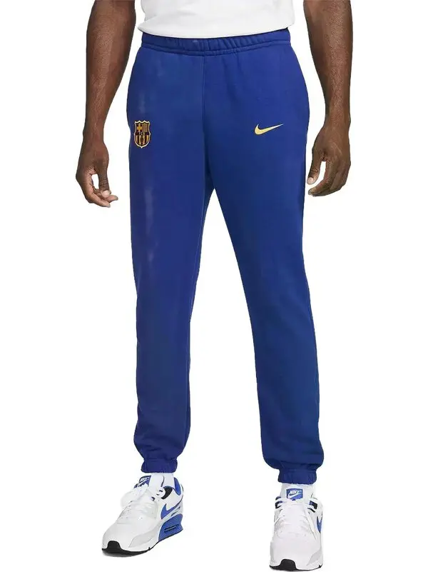 Nike X Fc Barcelona Club Swoosh-embroidered Track Pants - Blue