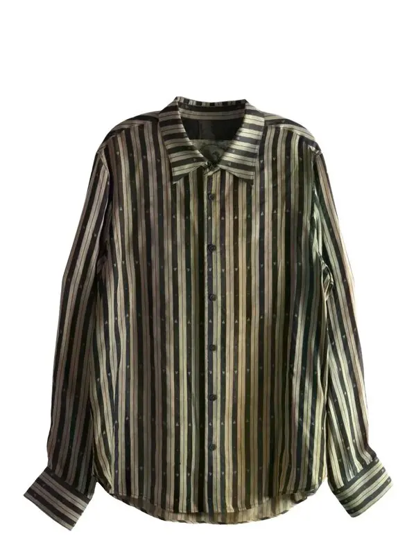 ZIGGY CHEN Striped Buttoned Shirt - Green
