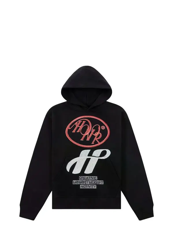 HONOR THE GIFT Pop Art Print Hoodie - Black