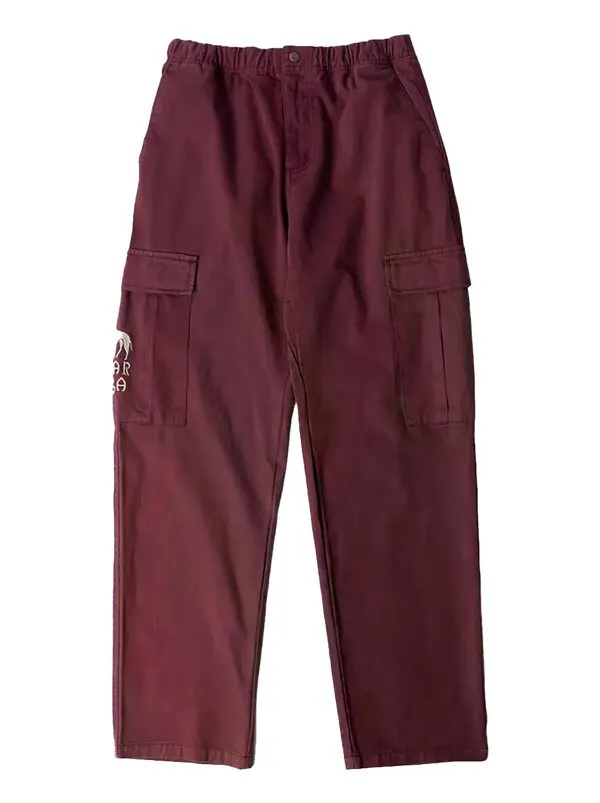 PARRA Embroidered Cargo Trousers - Red