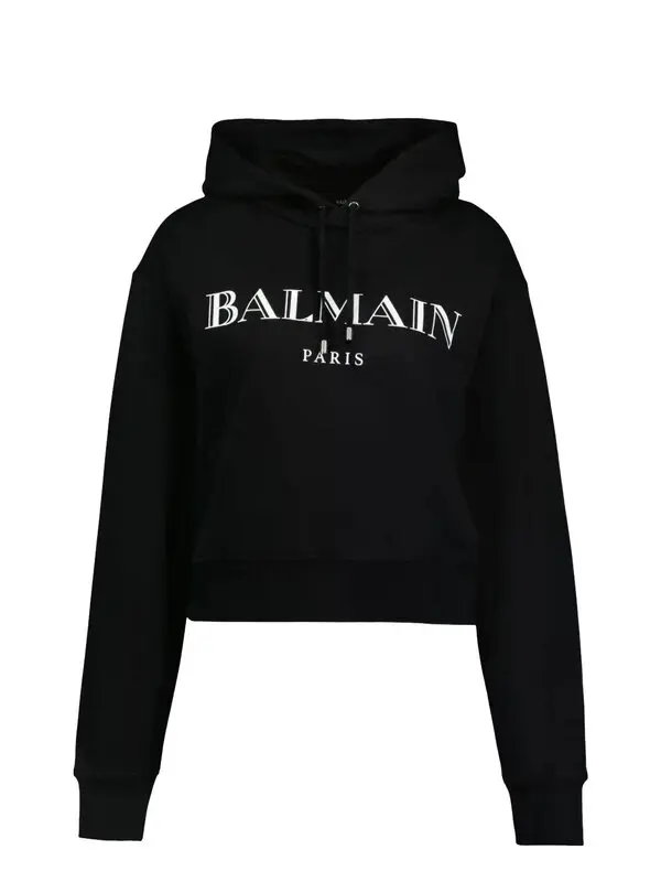 Balmain Logo-print Hoodie - Black