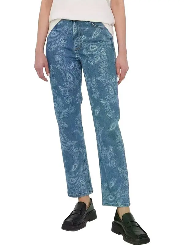 The Kooples Paisley-print Jeans - Blue