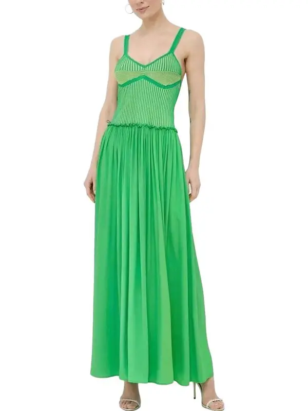 Beatrice B Knitted Bodice Maxi Dress - Green