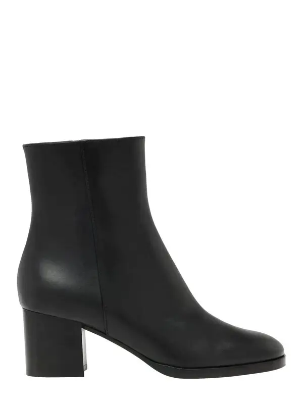 GIANVITO ROSSI Santiago Leather Ankle Boots - Black