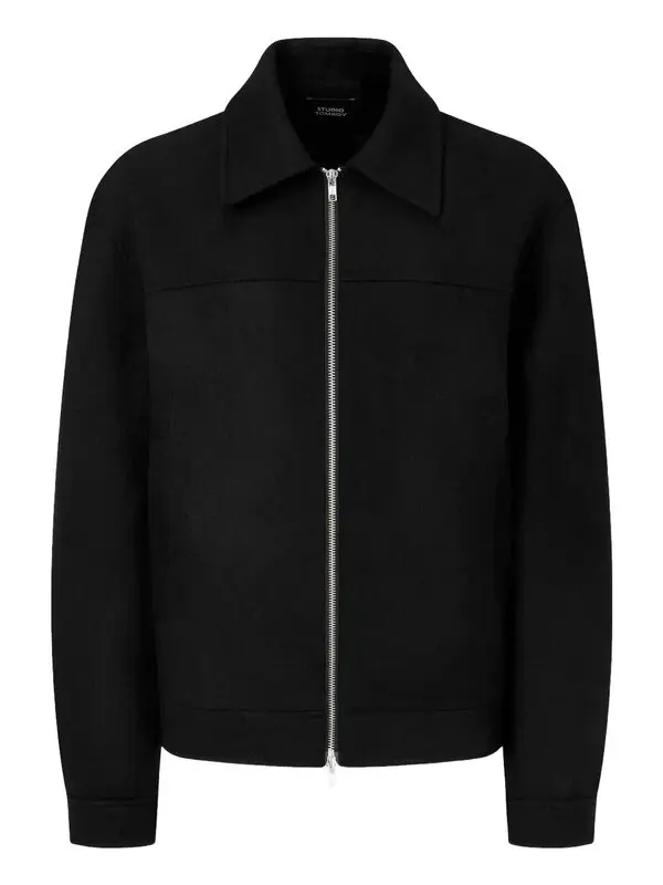 STUDIO TOMBOY Zip-up Wool Jacket - Black