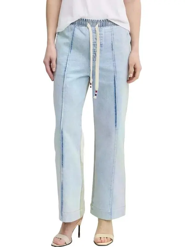 Desigual Denim-paneled Sweatpants - Blue