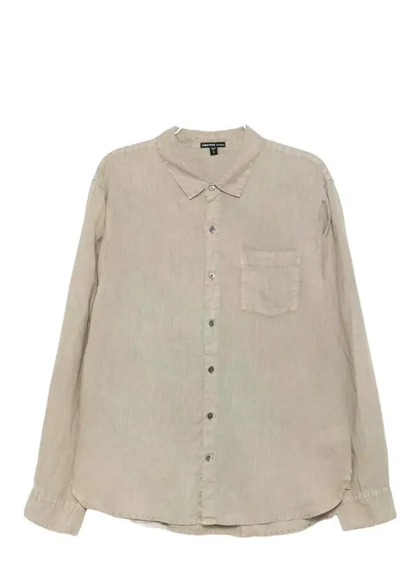 JAMES PERSE Linen Shirt - Brown