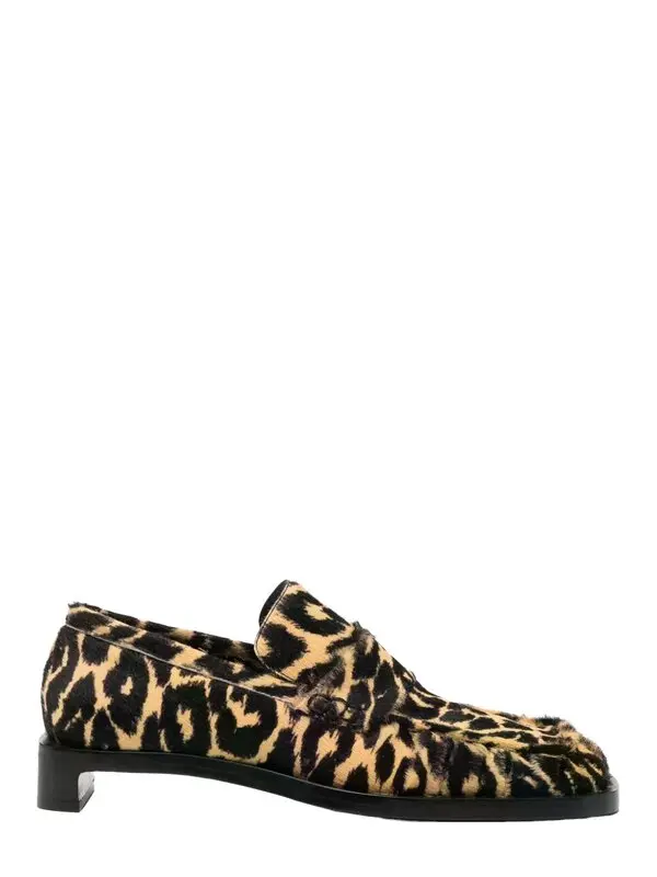 JIL SANDER Leopard-print Loafers - Neutrals