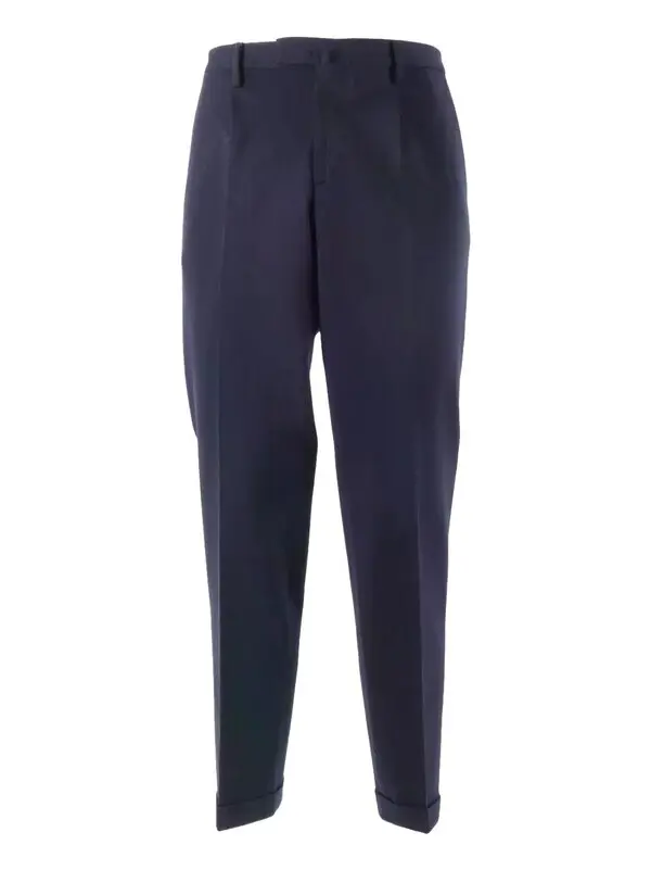 BRIGLIA 1949 Cuffed Trousers - Blue