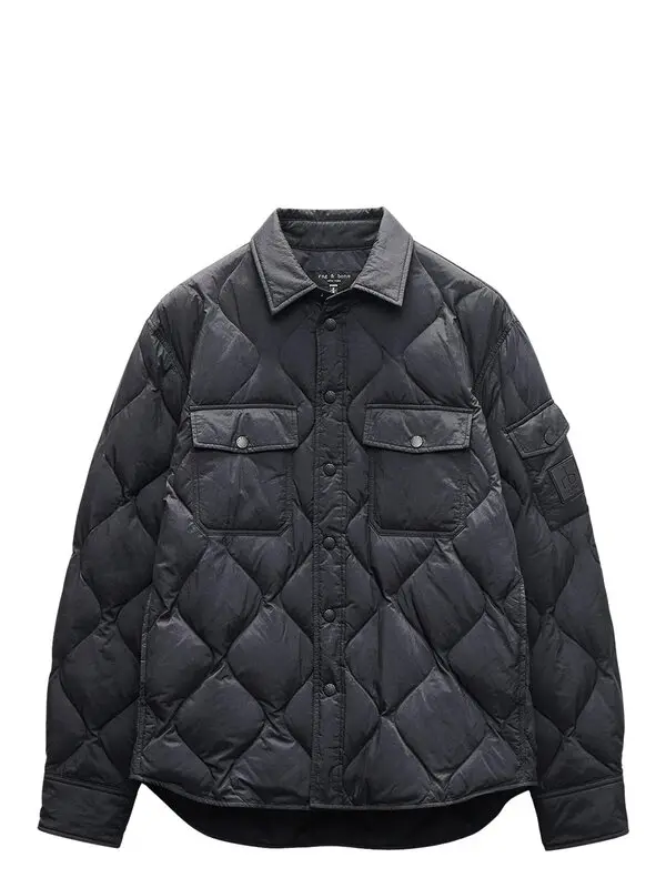 Rag & Bone Dane Quilted Shirt Jacket - Black