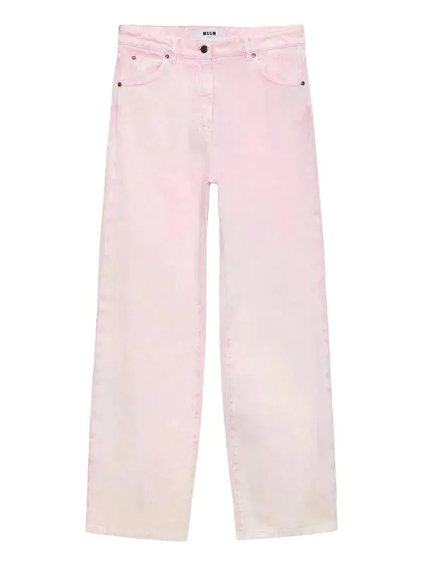 MSGM Wide-leg Trousers - Pink