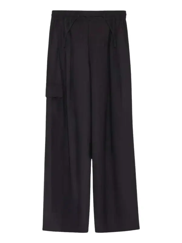 YVES SALOMON Cargo Drawstring Trousers - Black