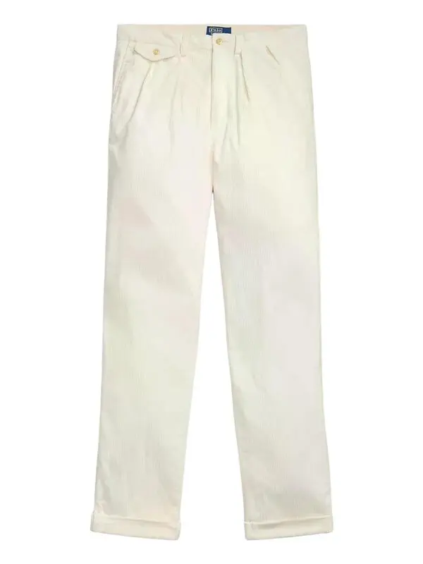 Polo Ralph Lauren Corduroy Pleated Trousers - White
