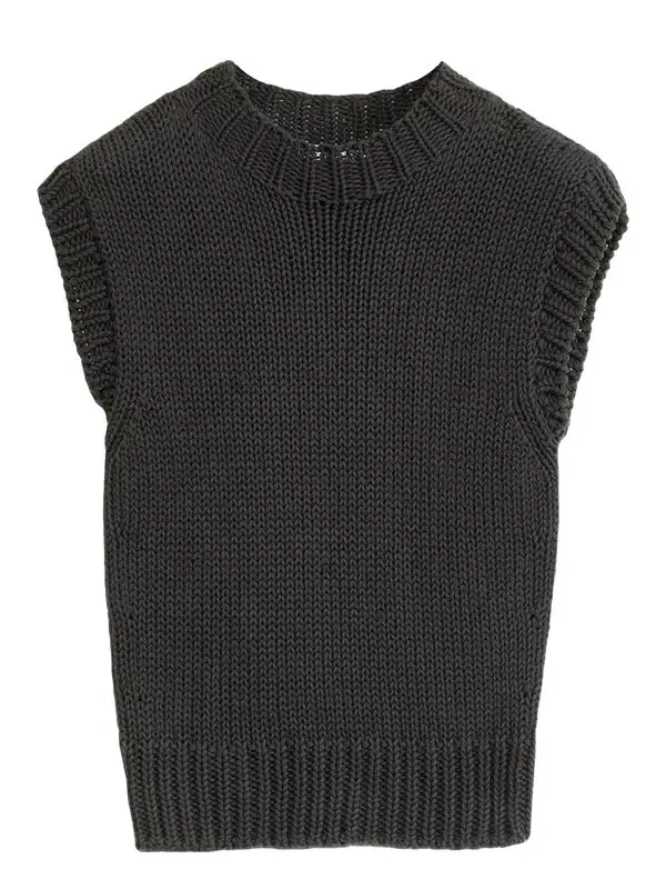 LEMAIRE Sleeveless Knitted Sweater - Brown