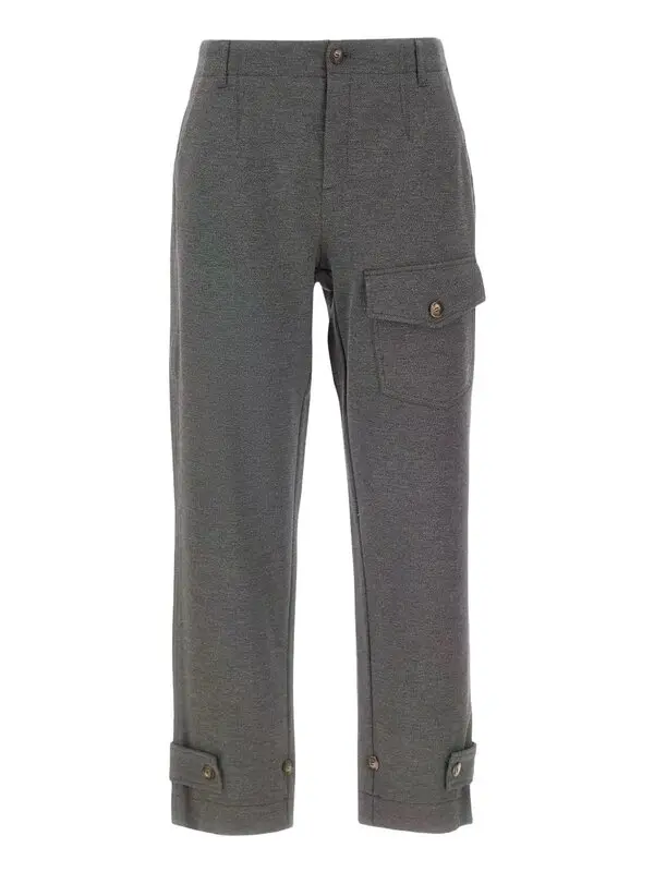 ELENA MIRO` Buttoned Trousers - Grey