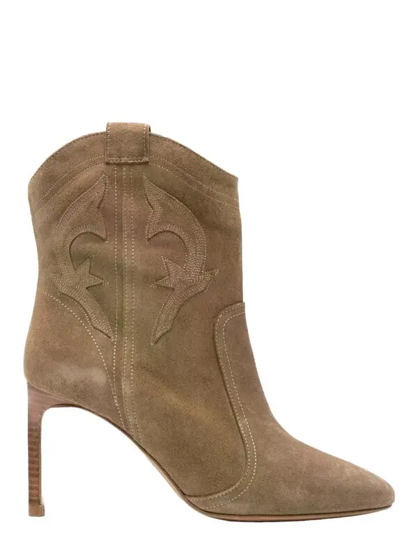 Ba&sh 85mm Pointed Ankle Boots - Brown