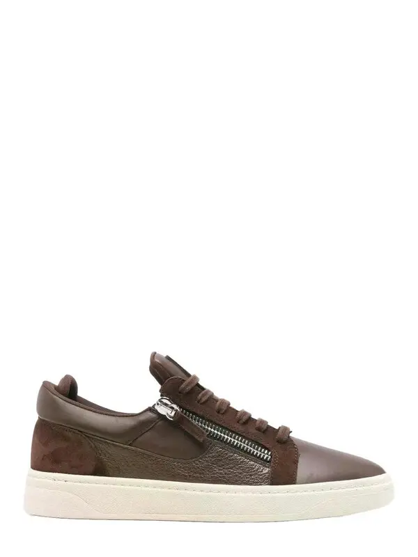 GIUSEPPE ZANOTTI Zip-detail Sneakers - Brown